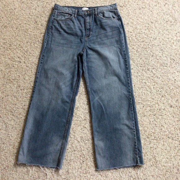 Sneak Peek | Jeans | Sneak Peek Widelegged Jeans With Unfinished Hem ...